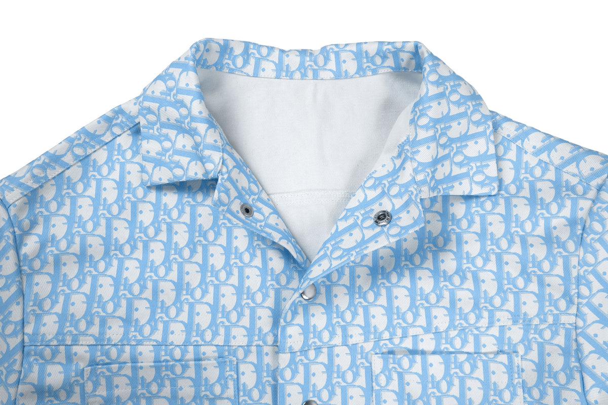 Custom blue Dior monogram jacket – logofabrics